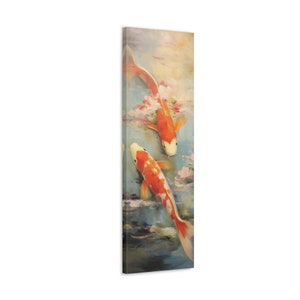 Koi Fish Oil Painting Print Claude Monet in Zen Japanese Fish Lily Pad ...