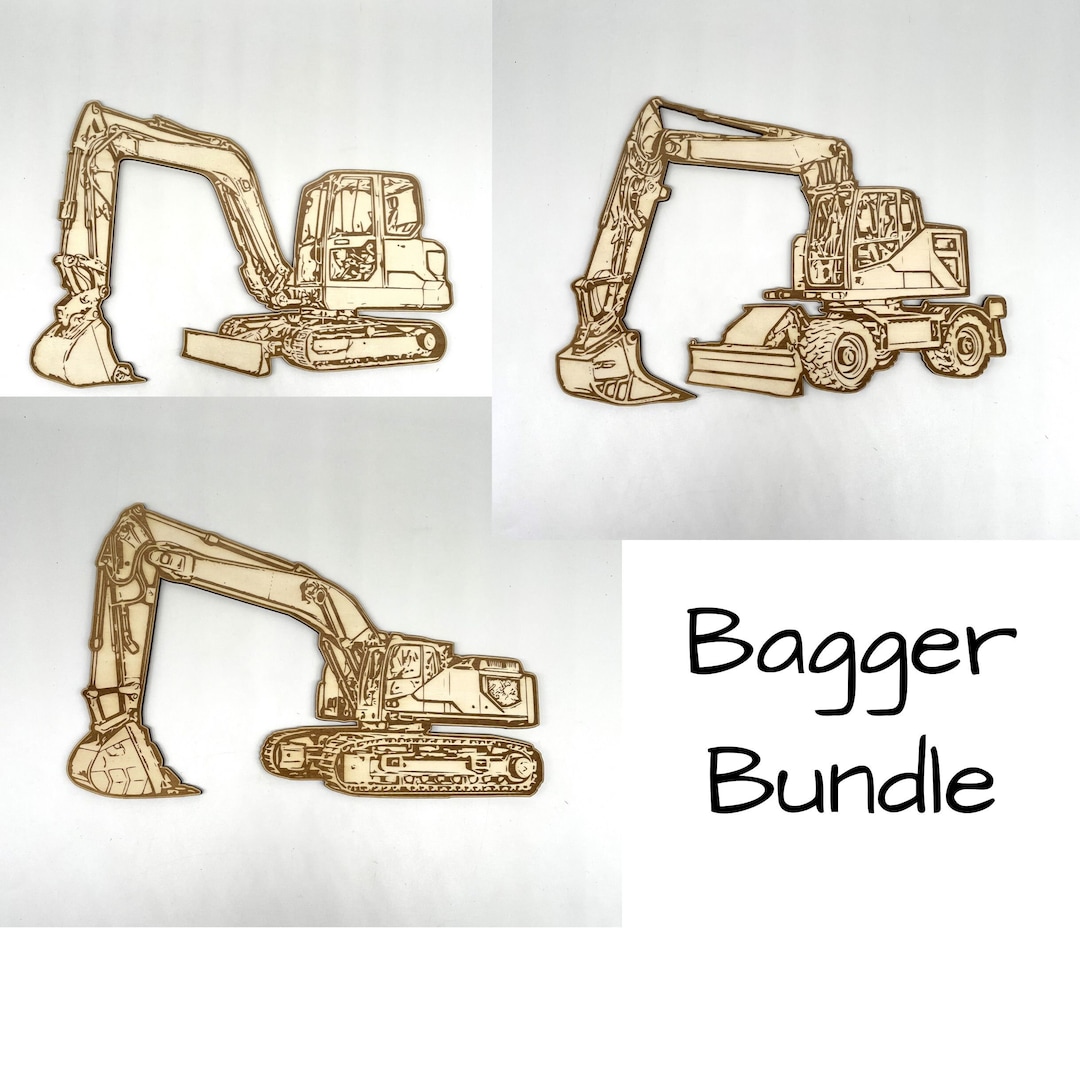 Laser Engraving Bundle, Excavator, Cutting File, Svg Excavator Bundle ...