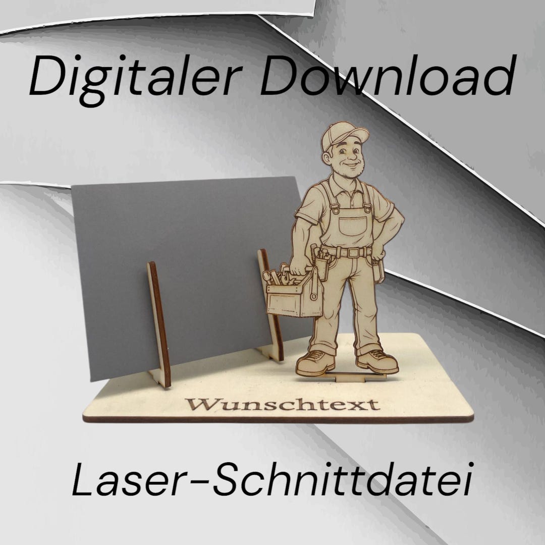 Digital Cutting File SVG DXF – Craftsman Voucher Holder Thank You Gift ...