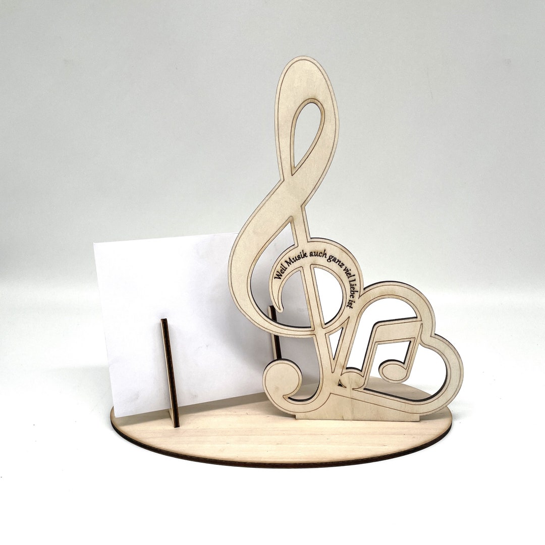 Treble Clef With Heart, Laser Cut, Cutting File, SVG | DXF - Voucher ...