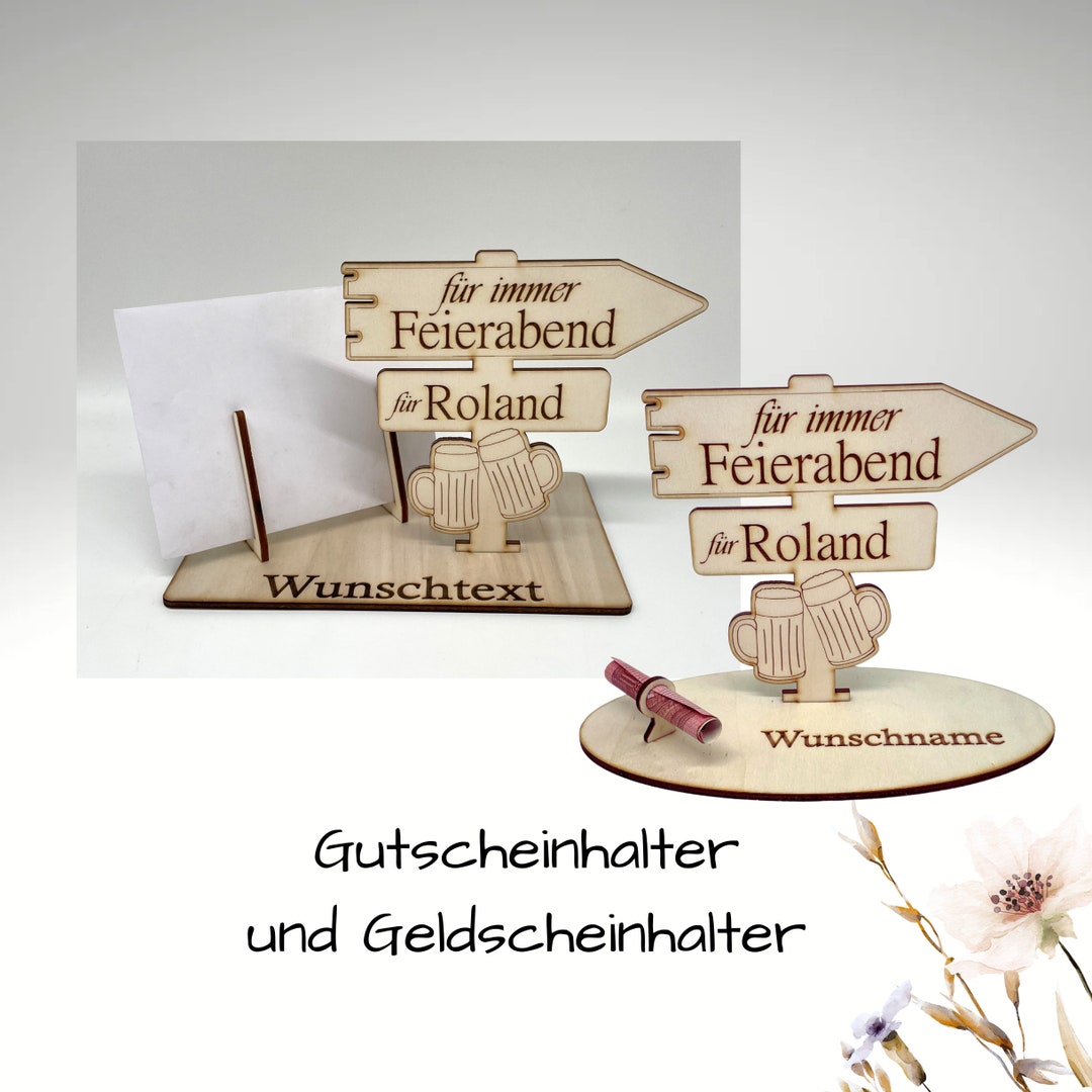 SVG File, Laser Cut File, Gift Voucher and Money, Retirement, Farewell ...