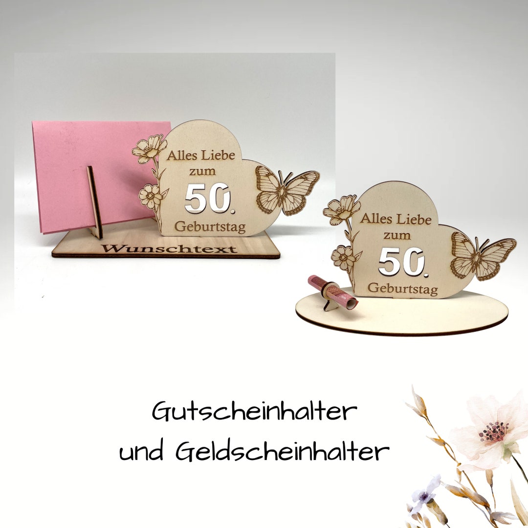 SVG, Laser Cut File, Voucher Holder and Cash Gift, Heart With Flower ...