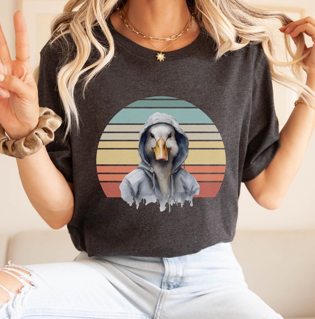 Funny Duck Shirt Gift for Father's Day Hunting Tee, Retro Duck T-shirt ...