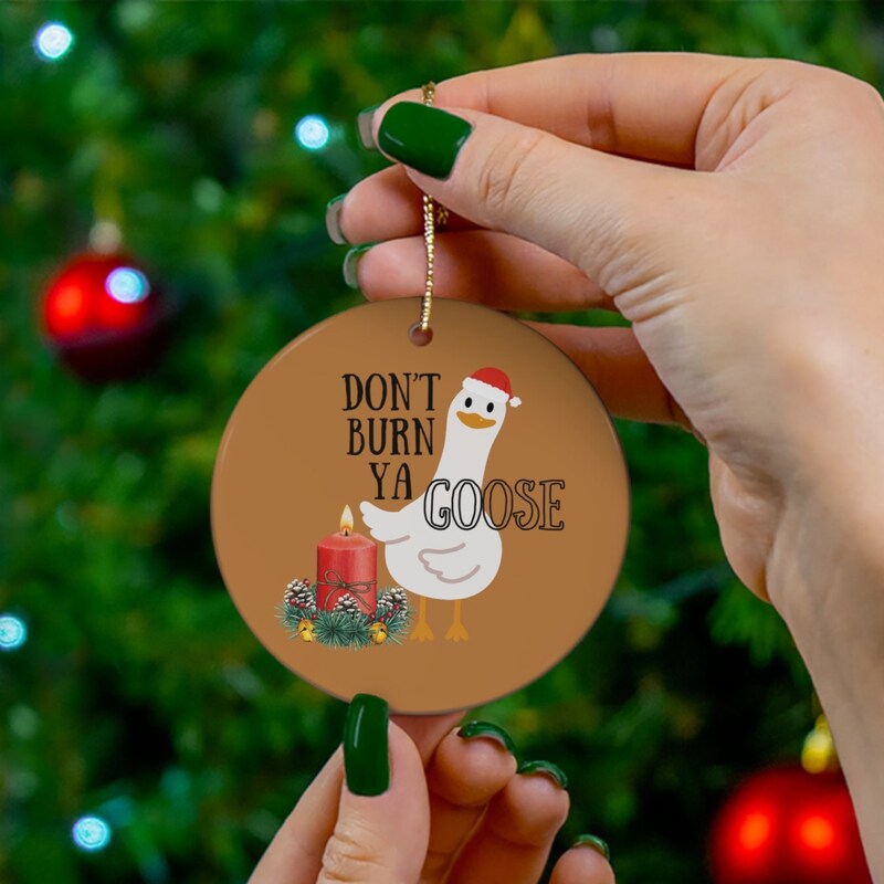 Ceramic Goose Ornament - Etsy