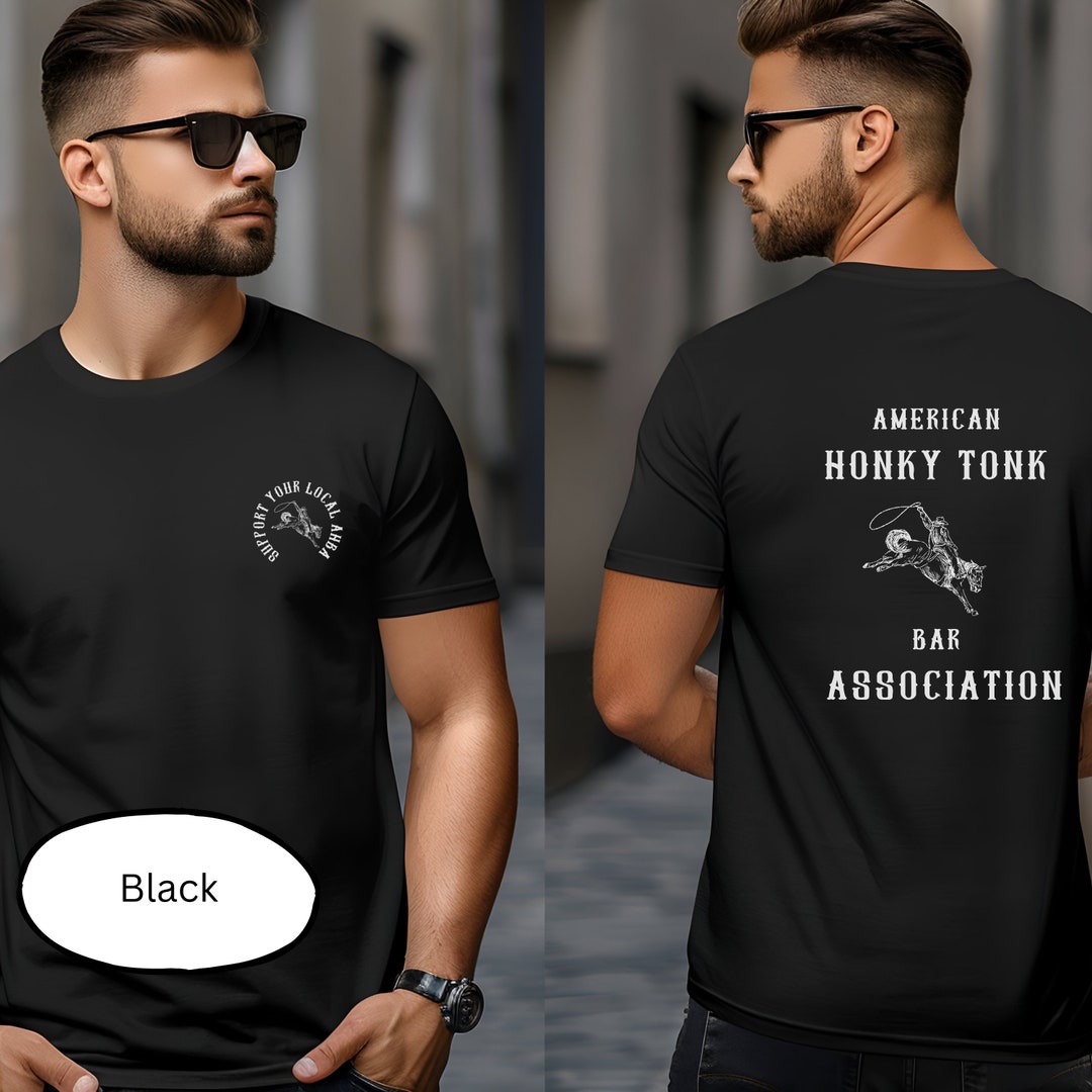 American Honky Tonk Bar Association Cowboy Shirt, Rodeo, Wild West ...
