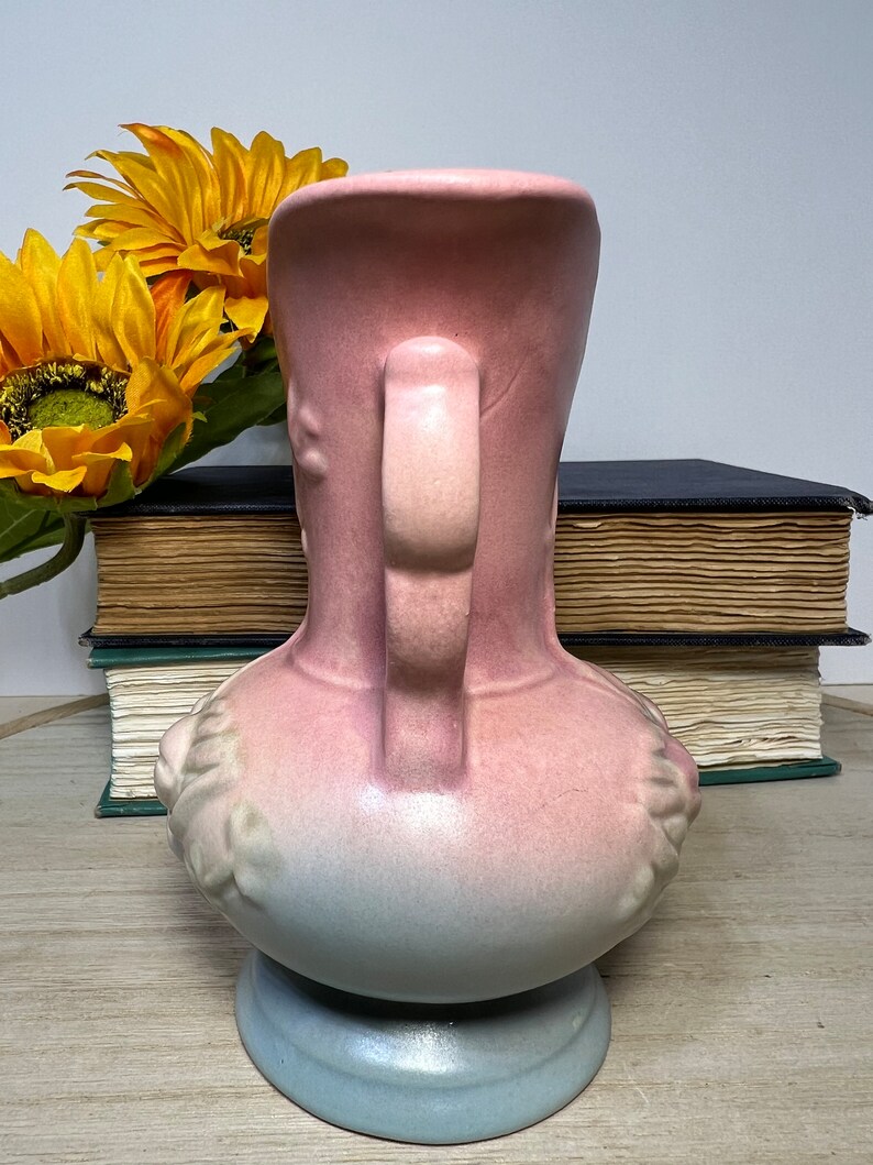 Vintage MCM Hull Pottery Double Sided Floral Small Vase - Etsy