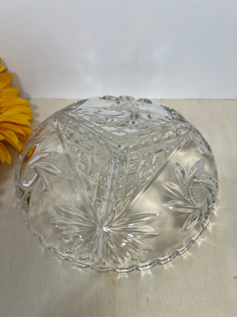 Vintage Lead Crystal Pinwheel 3 Sectioned Relish Dish - Etsy