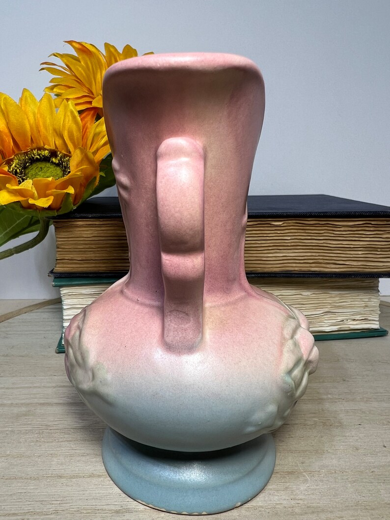 Vintage MCM Hull Pottery Double Sided Floral Small Vase - Etsy