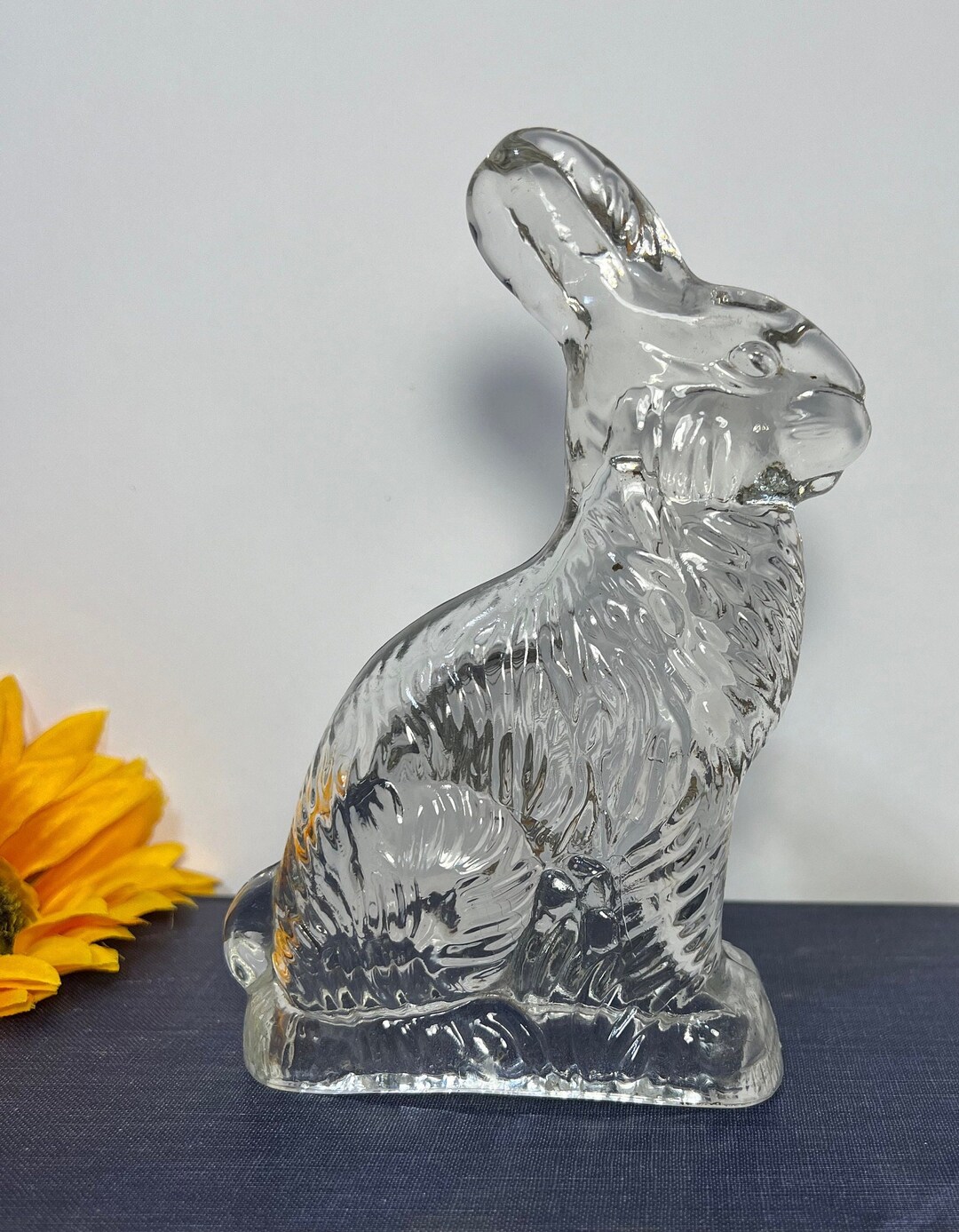 Vintage J.H. Millstein Molded Glass Rabbit Candy Container - Etsy