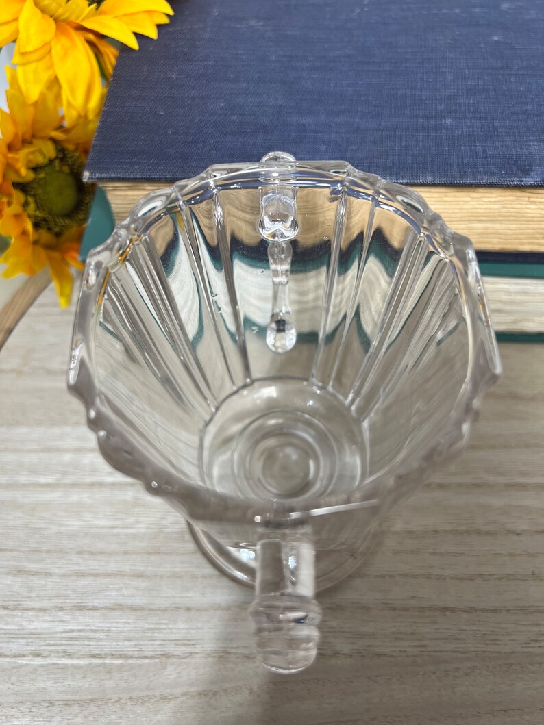 Antique Art Deco Style Early America Pressed Glass Pedestal Spooner ...