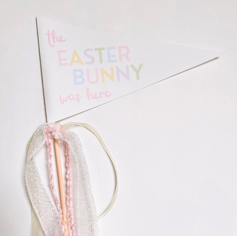 Easter Pennant Printable Flag // Easter Basket Flag //printable Easter ...