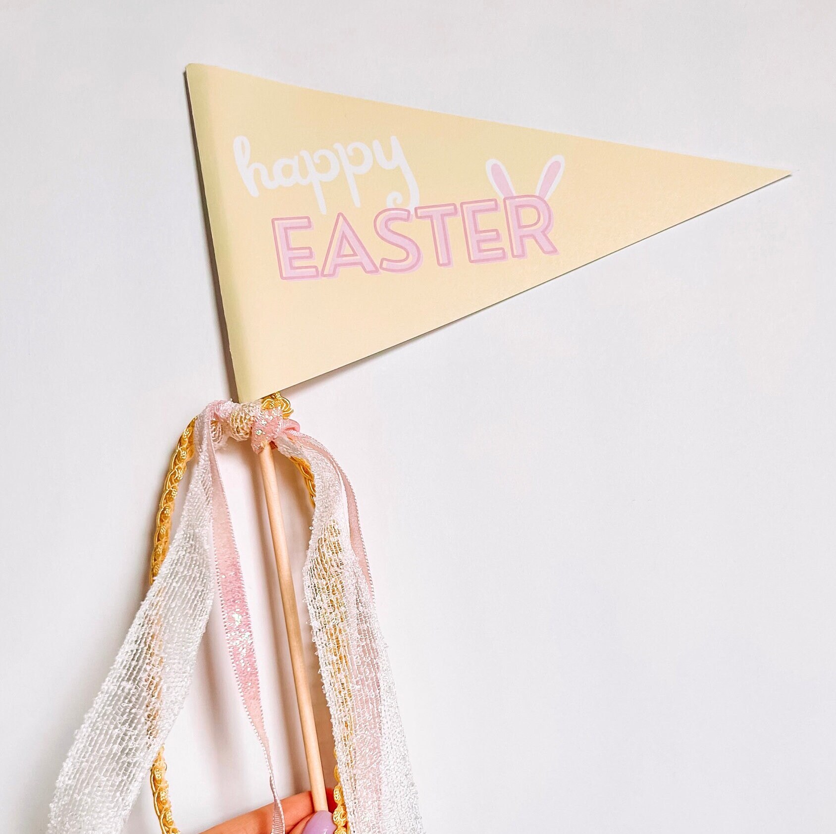 Easter Pennant Printable Flag // Easter Basket Flag //printable Easter ...