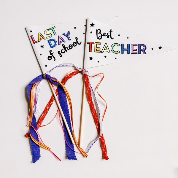 Teacher Pennant Flag Printable - Etsy