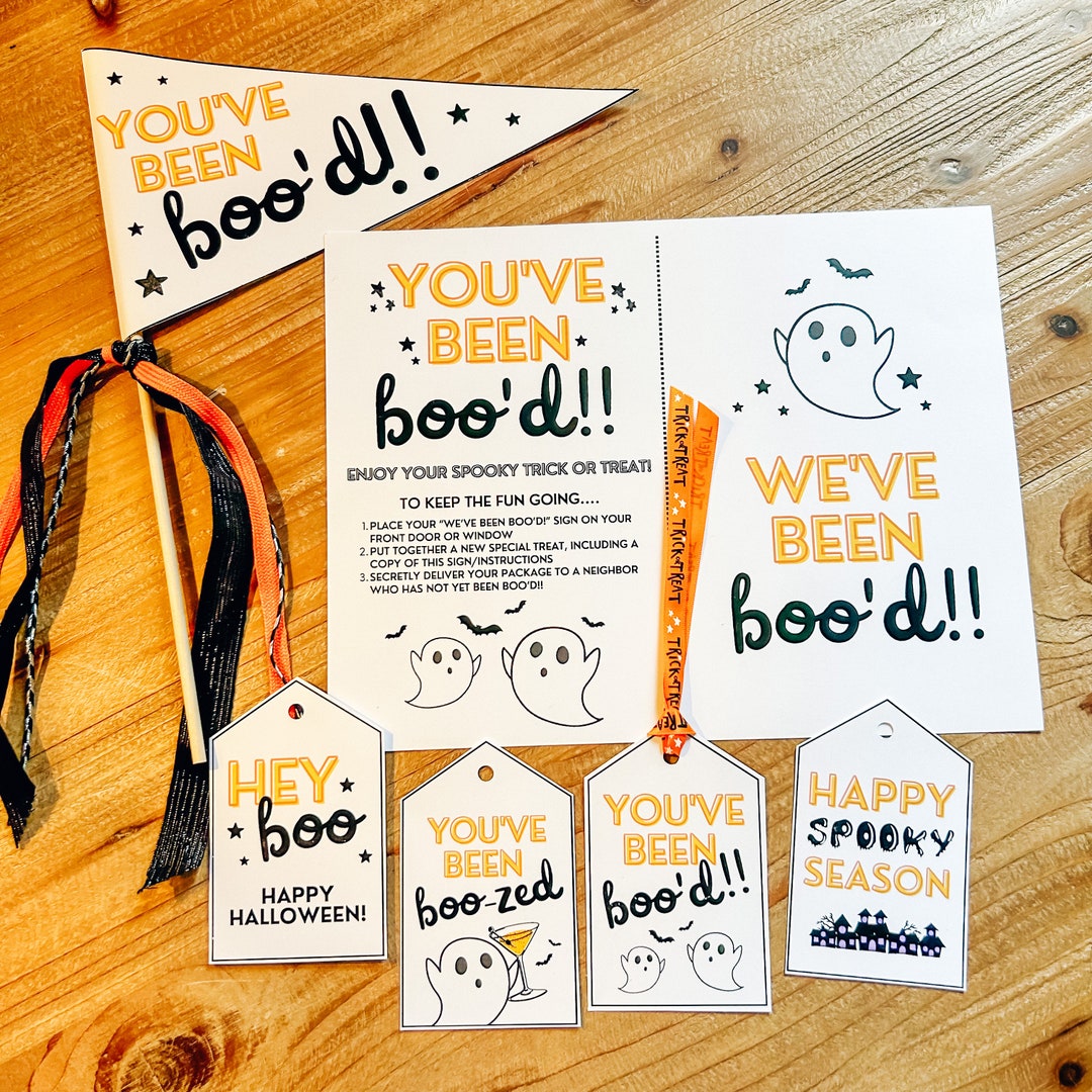 You've Been Boo'd Printable Kit/ Halloween Printable Bundle // Boo ...