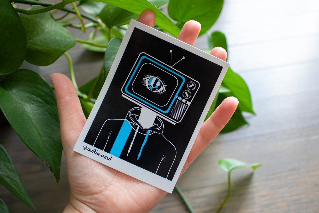 Tv Head Sticker - Etsy