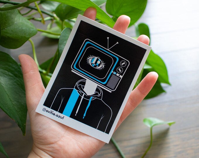 Pastel Sugar TV Head Sticker - Etsy