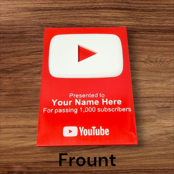 Youtube Play Button - Etsy