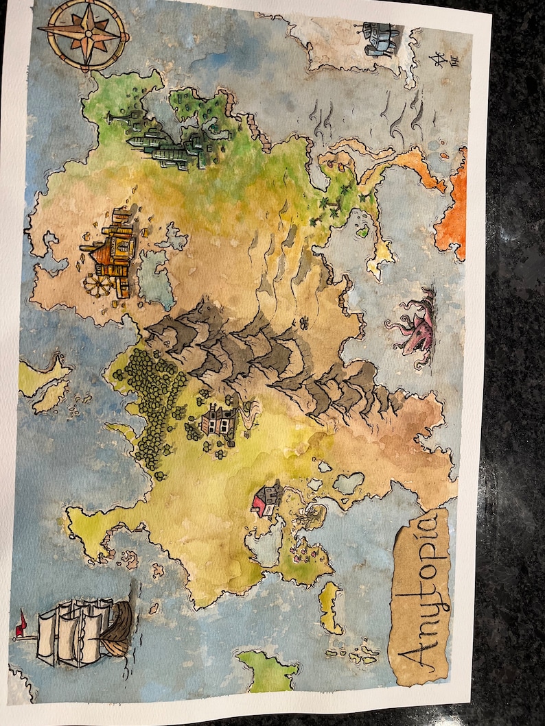 Hand-made Fantasy Maps - Etsy