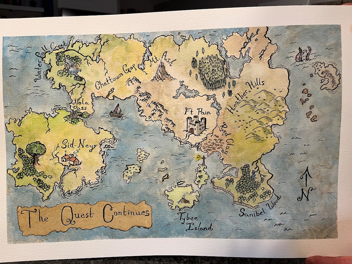 Hand-made Fantasy Maps - Etsy