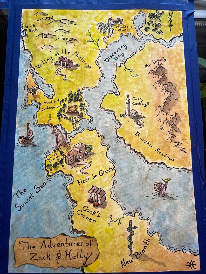 Hand-made Fantasy Maps - Etsy