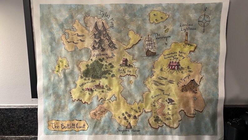 Hand-made Fantasy Maps - Etsy