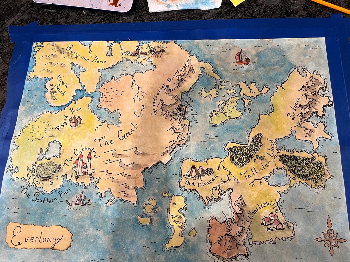 Hand-made Fantasy Maps - Etsy