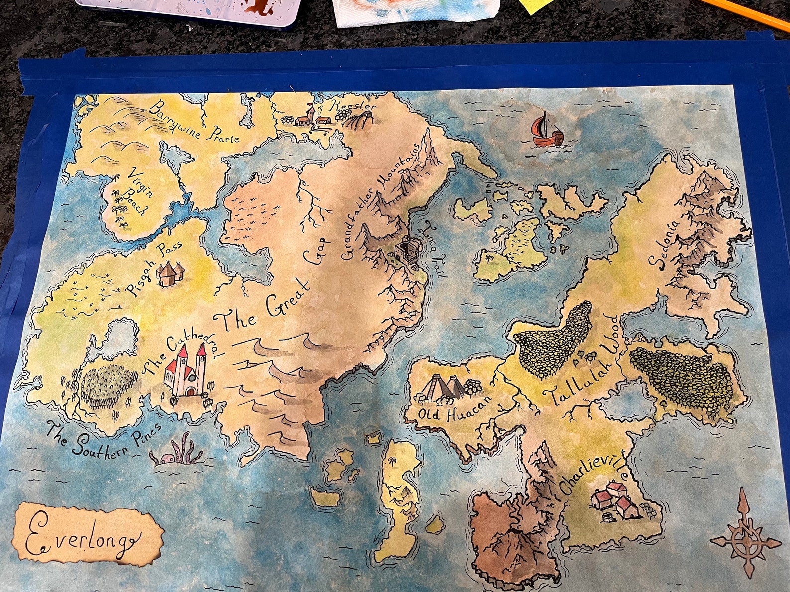 Hand-made Fantasy Maps - Etsy