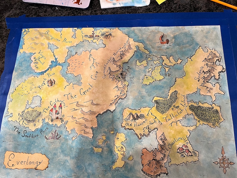 Hand-made Fantasy Maps - Etsy