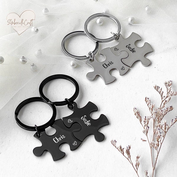 Puzzle Keychain - Etsy