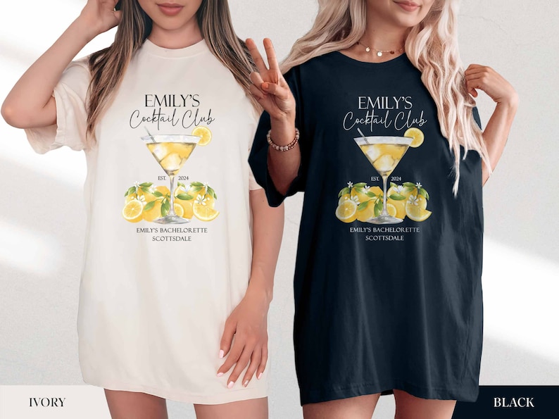 Custom Lemon Theme Shirts Bachelorette Weekend, Personalised Hen Party ...