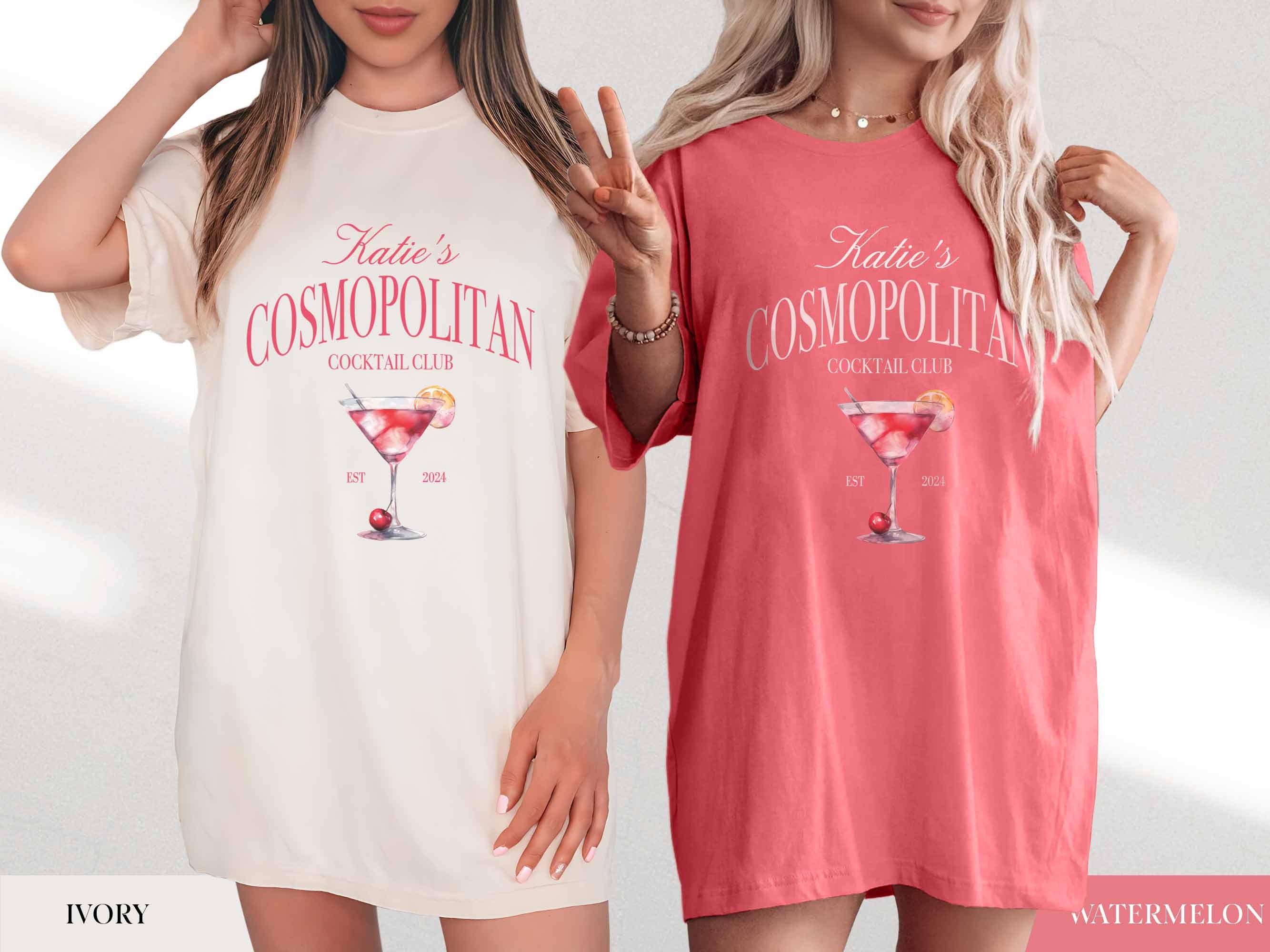 Custom Cosmopolitan Cocktail Club Shirt, New York Girl Gift, Trendy ...