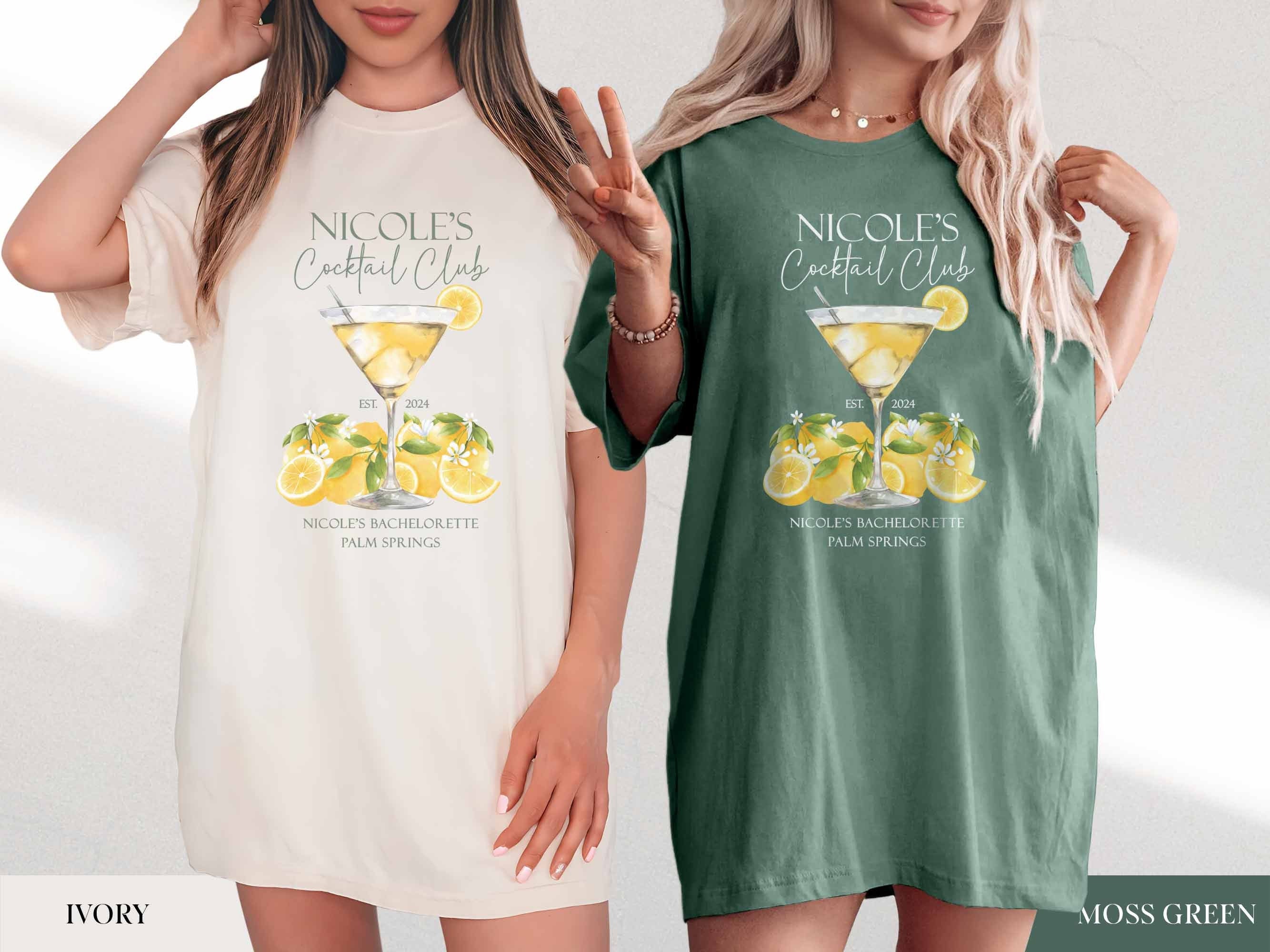 Custom Lemon Theme Shirts Bachelorette Weekend, Personalised Hen Party ...