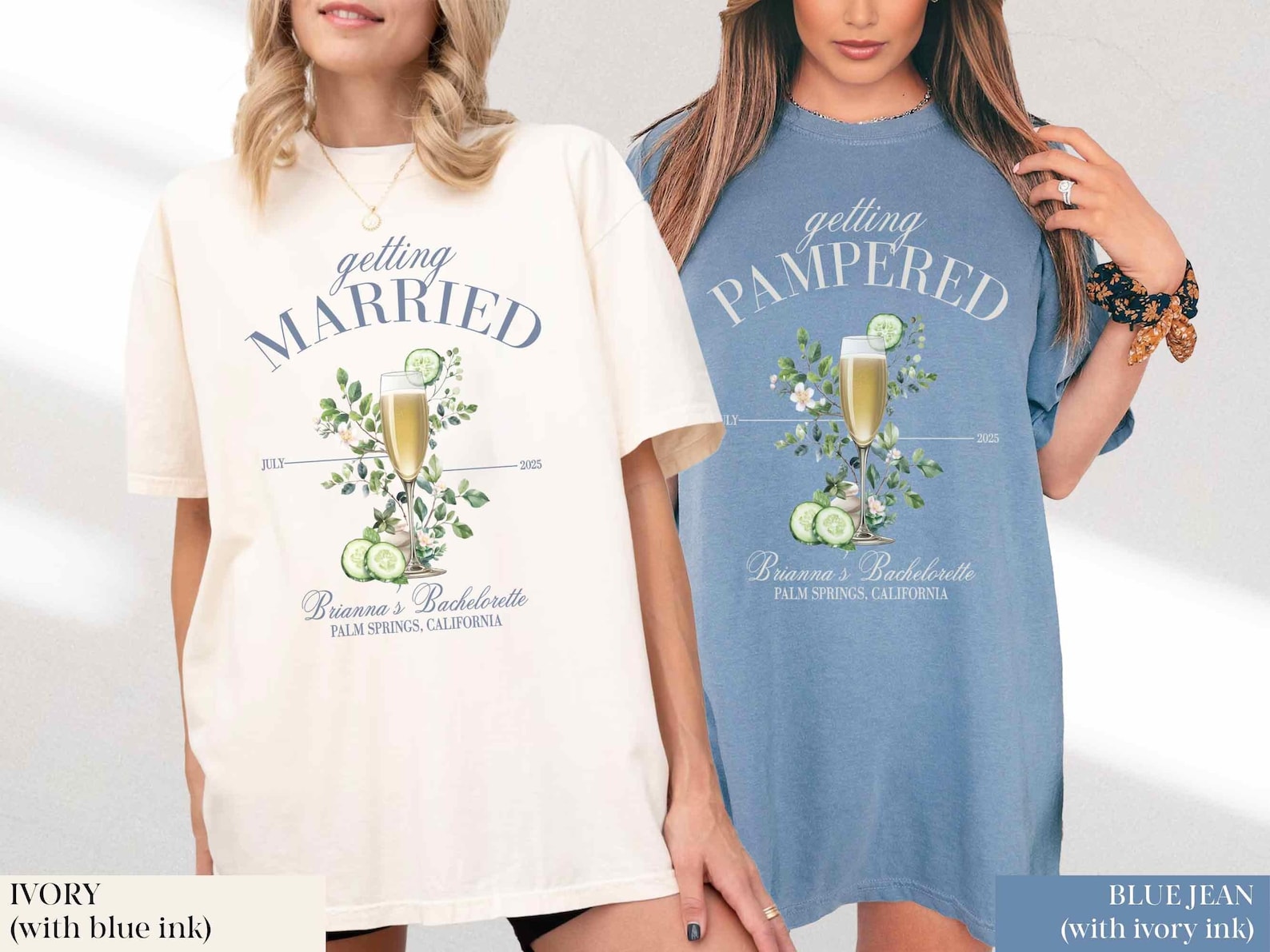 Spa Bachelorette Party Shirts, Personalized Chill Bachelorette T-shirts ...
