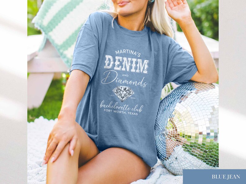 Denim and Diamonds Bachelorette Theme Party Shirts Western Cowgirl Bach ...