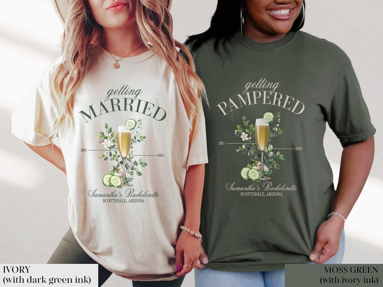 Spa Bachelorette Party Shirts, Personalized Chill Bachelorette T-shirts ...
