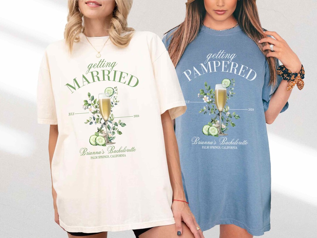 Spa Bachelorette Party Shirts, Personalized Chill Bachelorette T-shirts ...