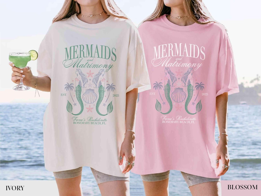Mermaids & Matrimony Custom Bachelorette Shirt Last Splash Mermaid ...