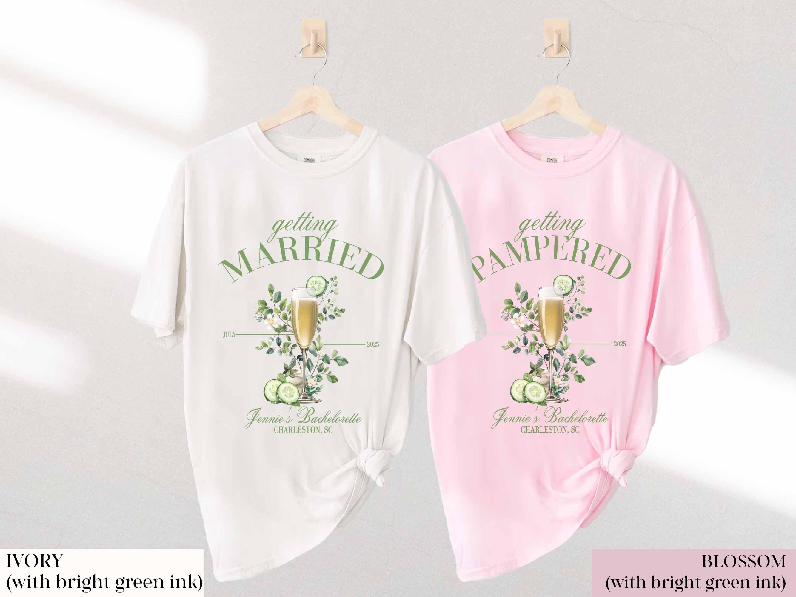 Spa Bachelorette Party Shirts, Personalized Chill Bachelorette T-shirts ...