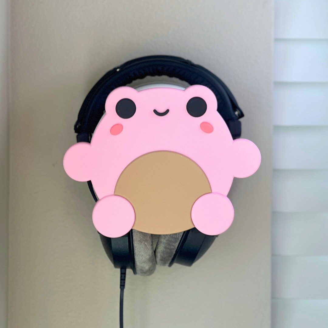 Headphone Stand & Wall Shelf Mushroom Frog Headphone Holder ( 3 in 1 ...
