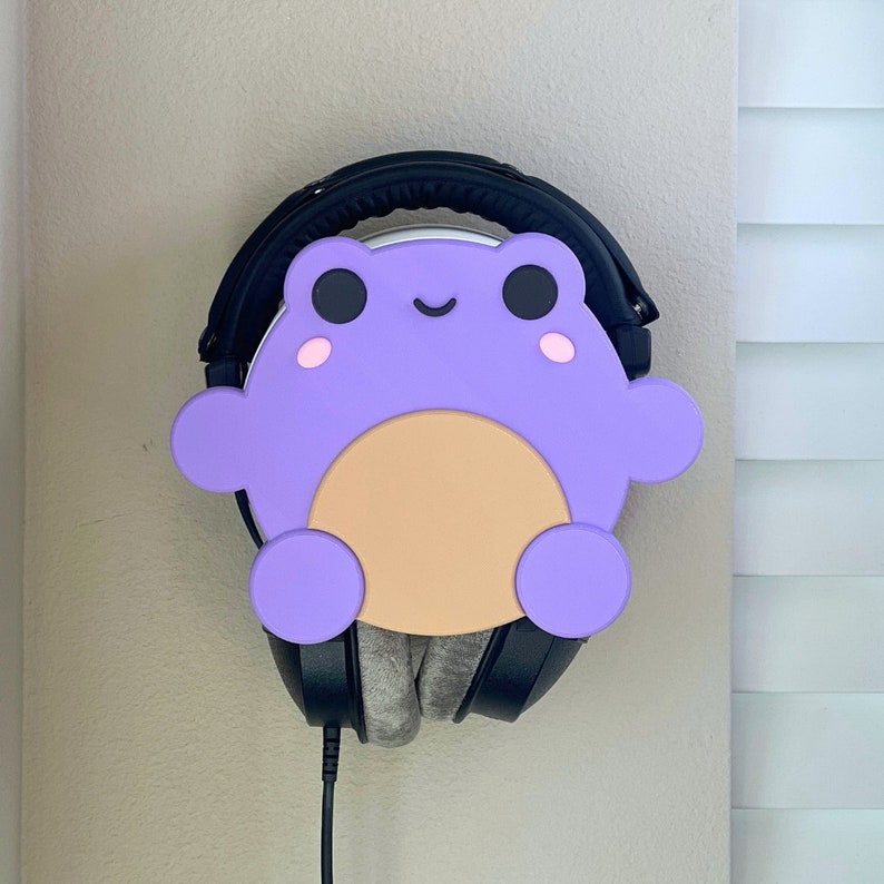 Headphone Stand & Wall Shelf Mushroom Frog Headphone Holder ( 3 in 1 ...