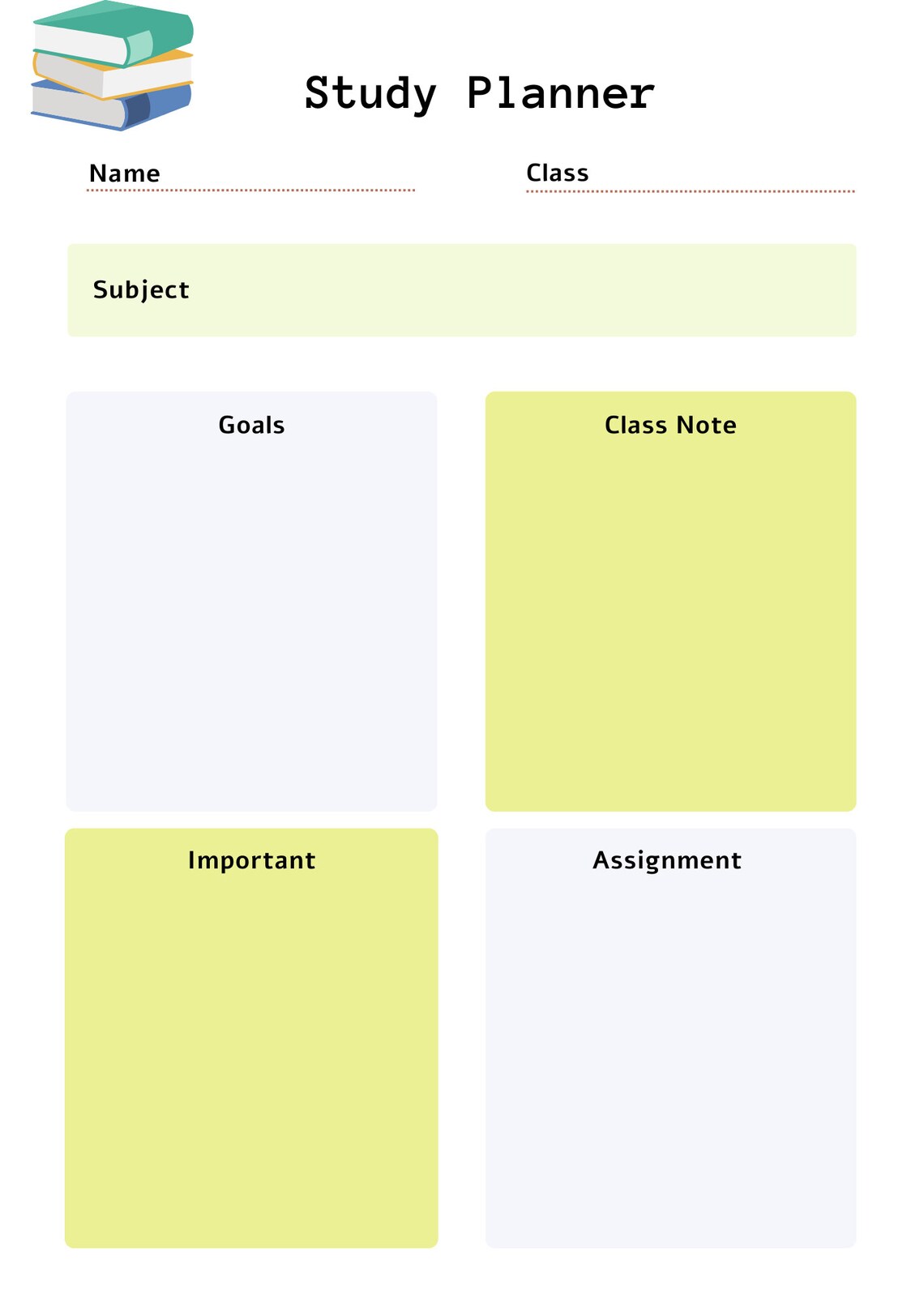 Elegant Minimal Student Study Planner, Planner Digital, Student Planner ...