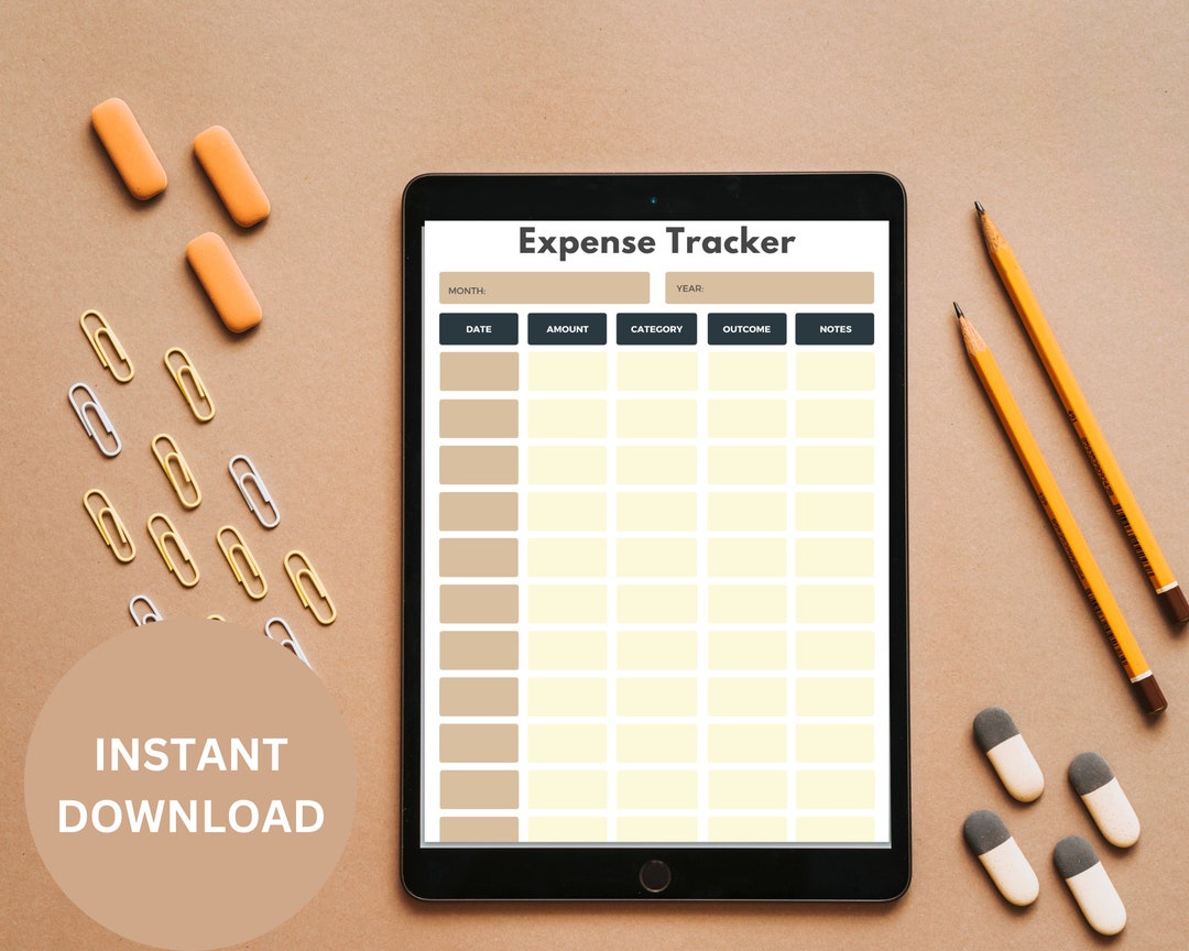 Minimalist Expenses Tracker, Printable Budget Planner Template, Monthly ...