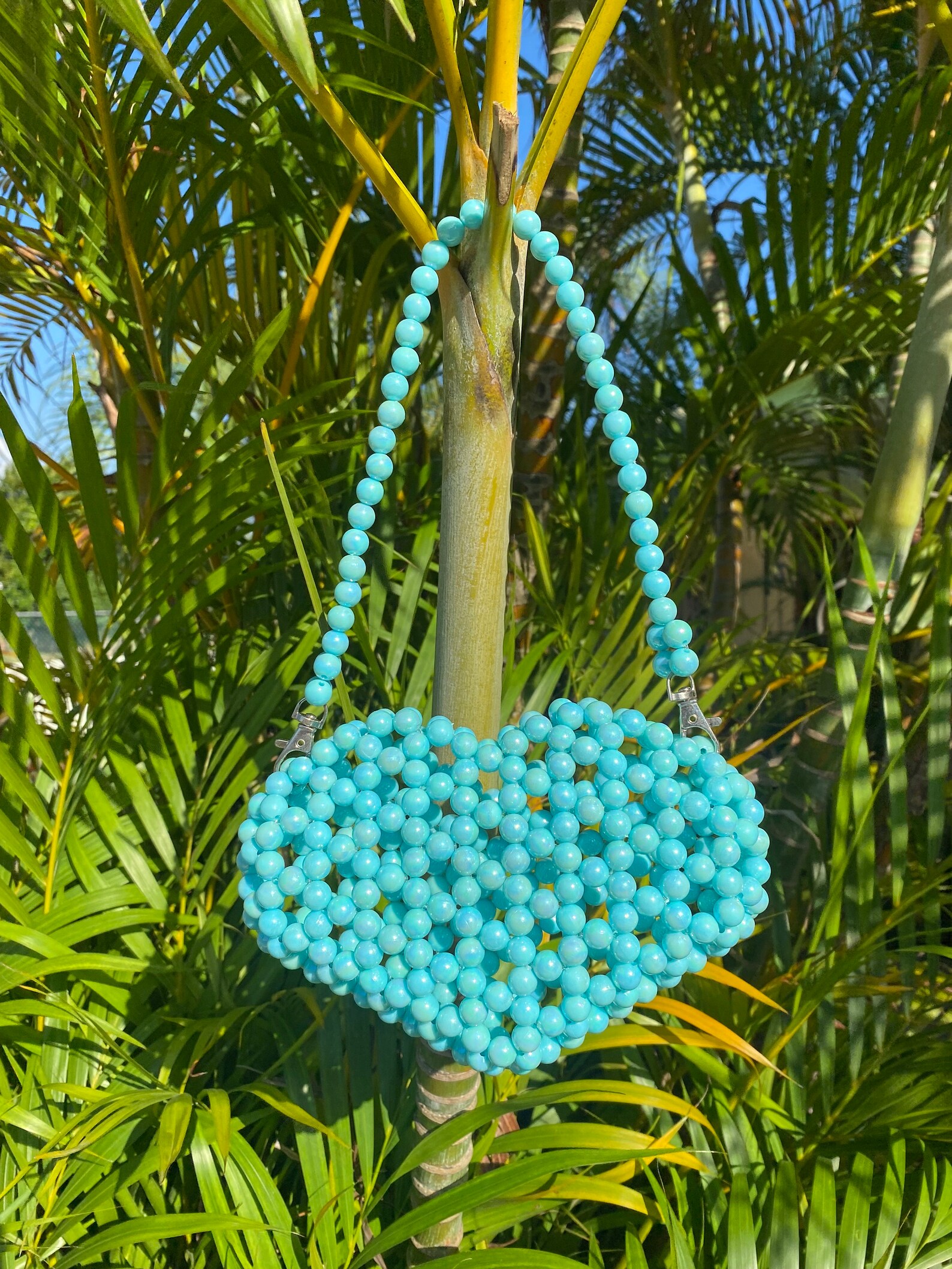 Heart Shaped Bead Bag, Bead Bag, Handbag, Handmade, Gift Idea - Etsy