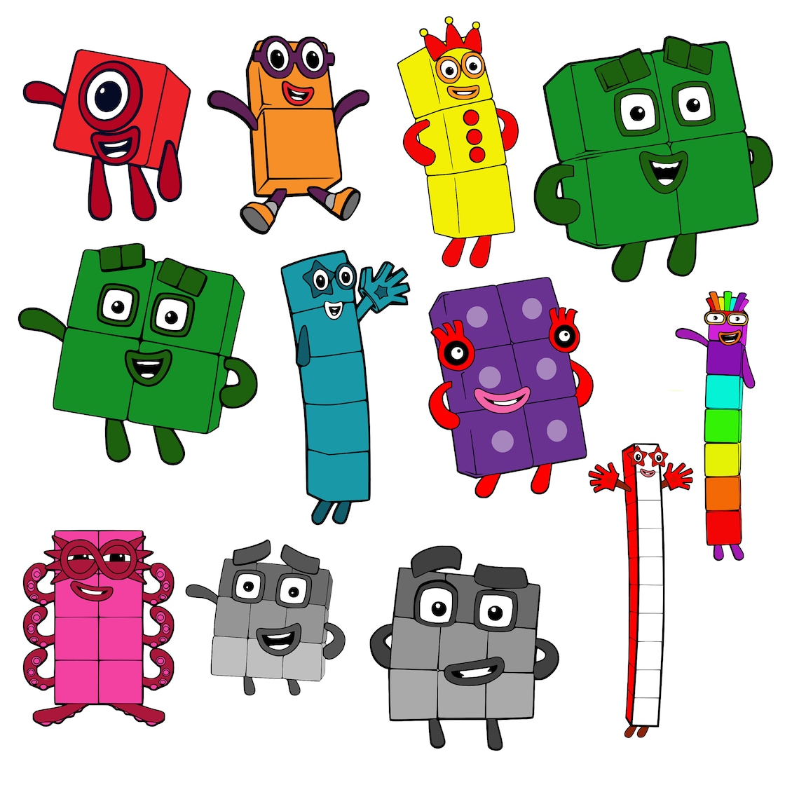 Numberblocks Bundle Svg - Etsy