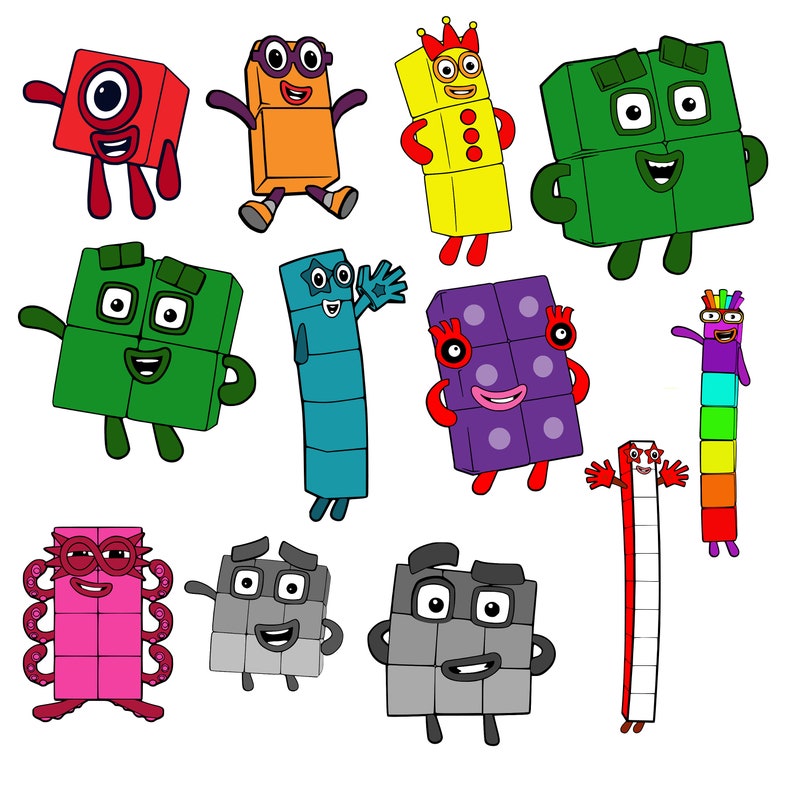 Numberblocks Bundle Svg - Etsy