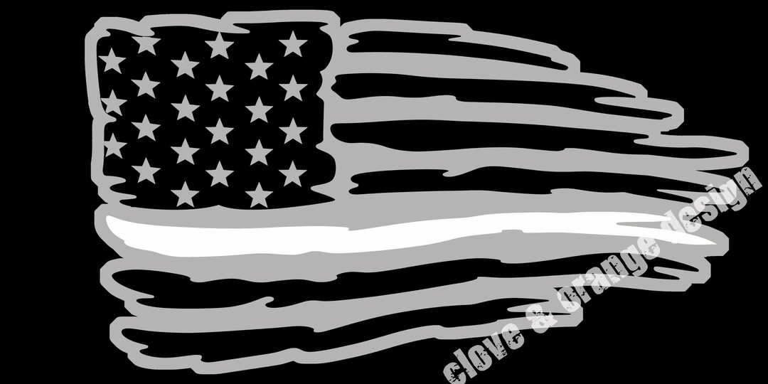 Thin White Line Flag Sticker,first Responders Flag Sticker,ems Flag ...