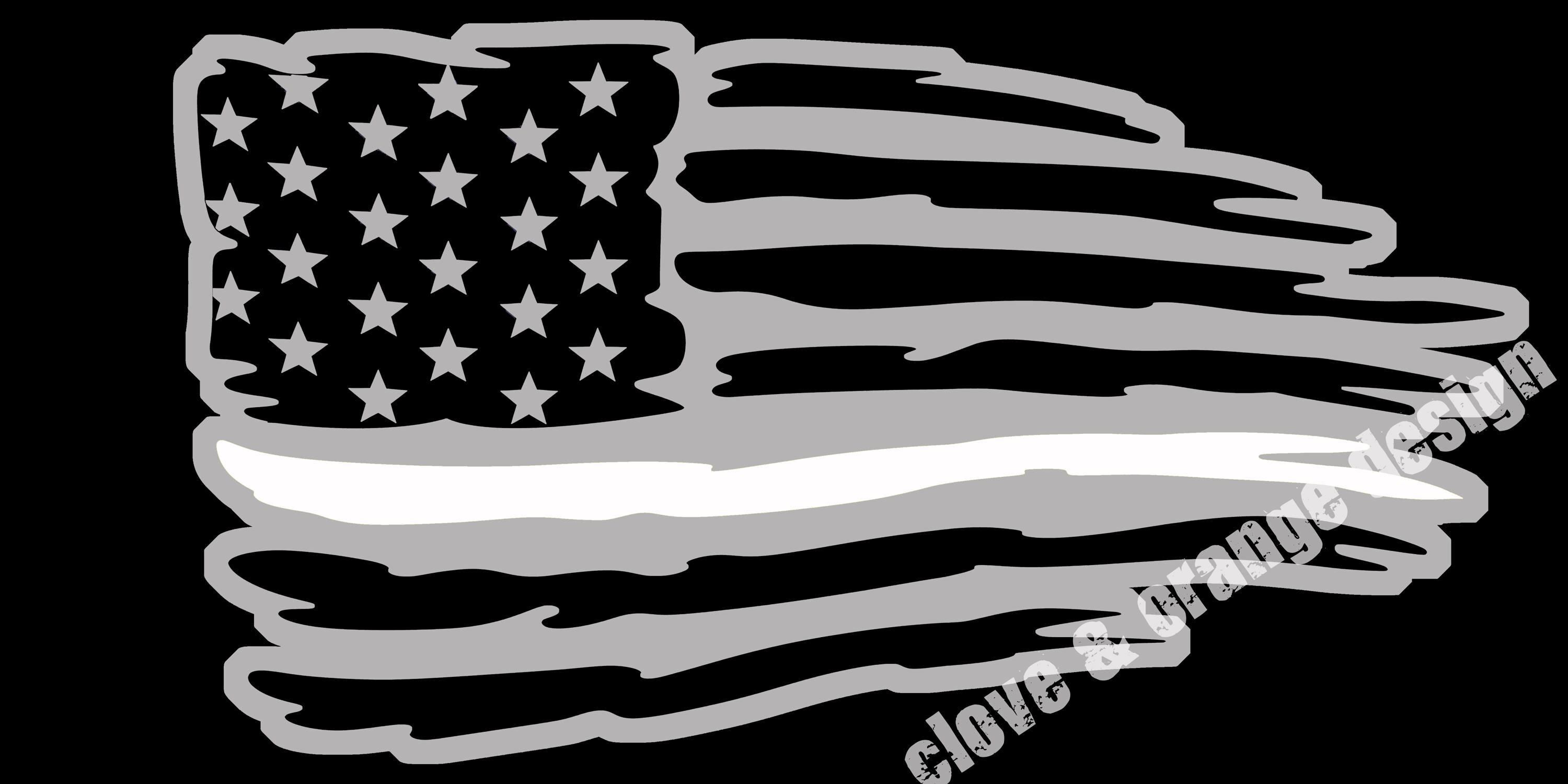 Thin White Line Flag Sticker,first Responders Flag Sticker,ems Flag ...