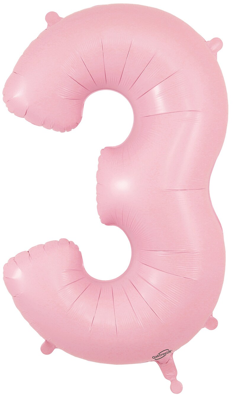 Pastel Pink Number Balloon, Number 0-9 Birthday Balloons, Large Number ...