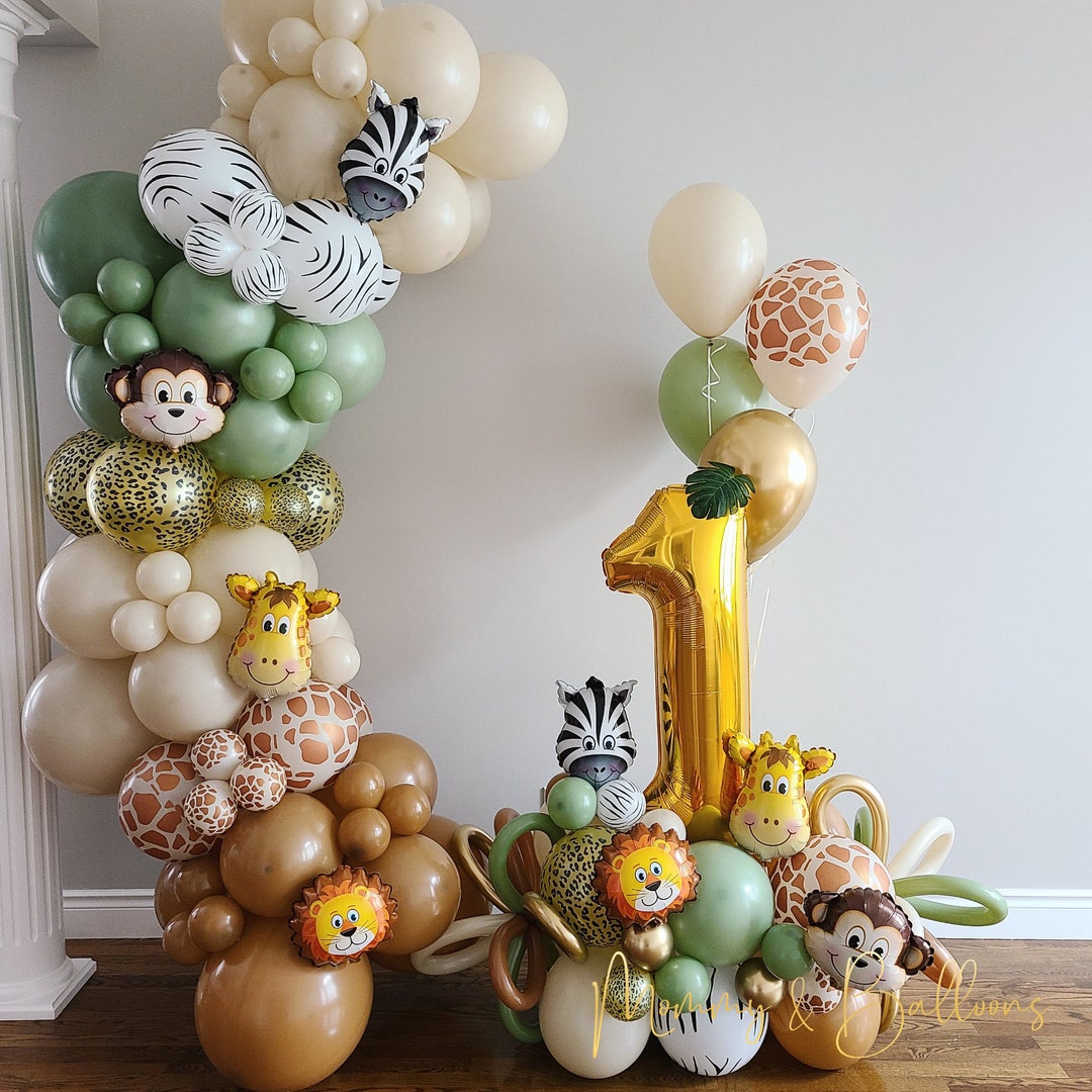 Safari Balloons Decor, Wild One Balloons, Two Wild Balloons, Safari ...