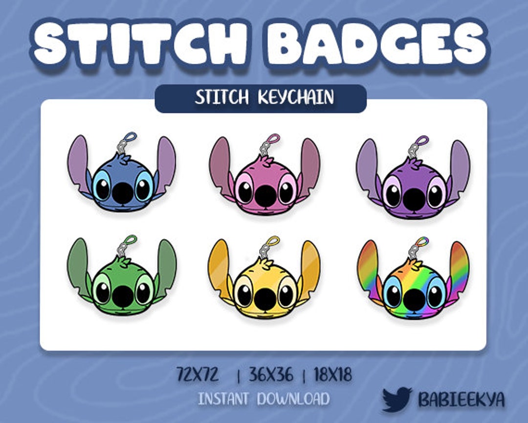 Stitch Badges for Twitch , Kick, Discord | Instant Download | Bit ...